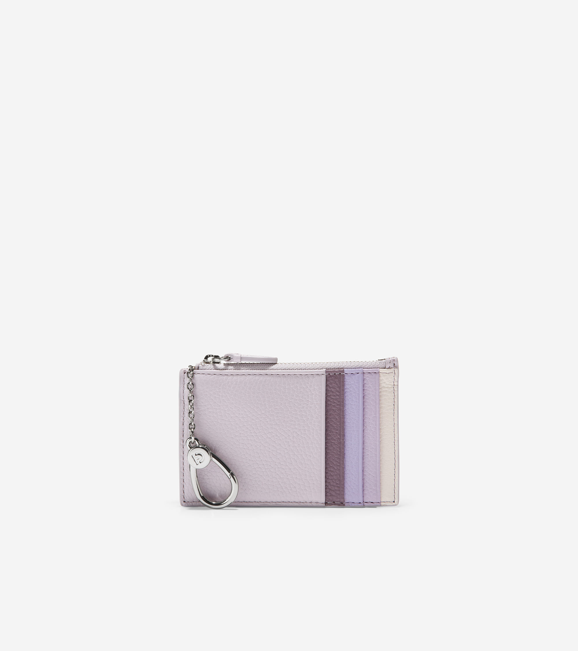 Card Case with Zip Purple Slate