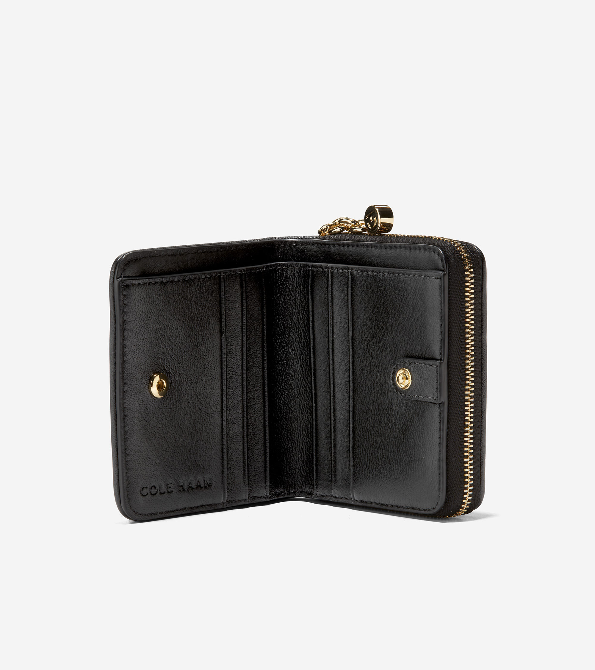 Essential Zip Wallet Black Woven
