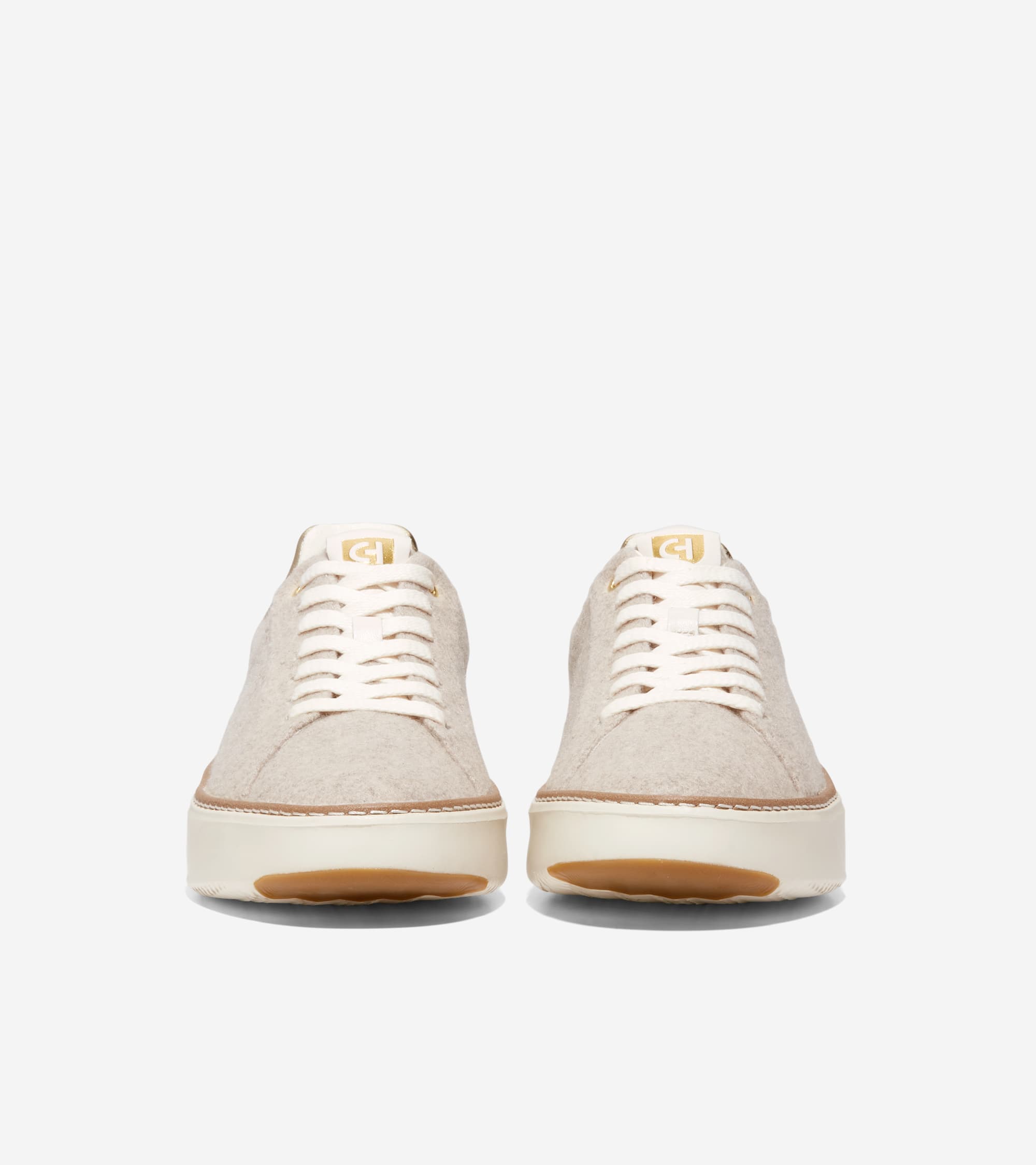 GrandPrø Topspin Sneaker Oatmeal Wool Gold