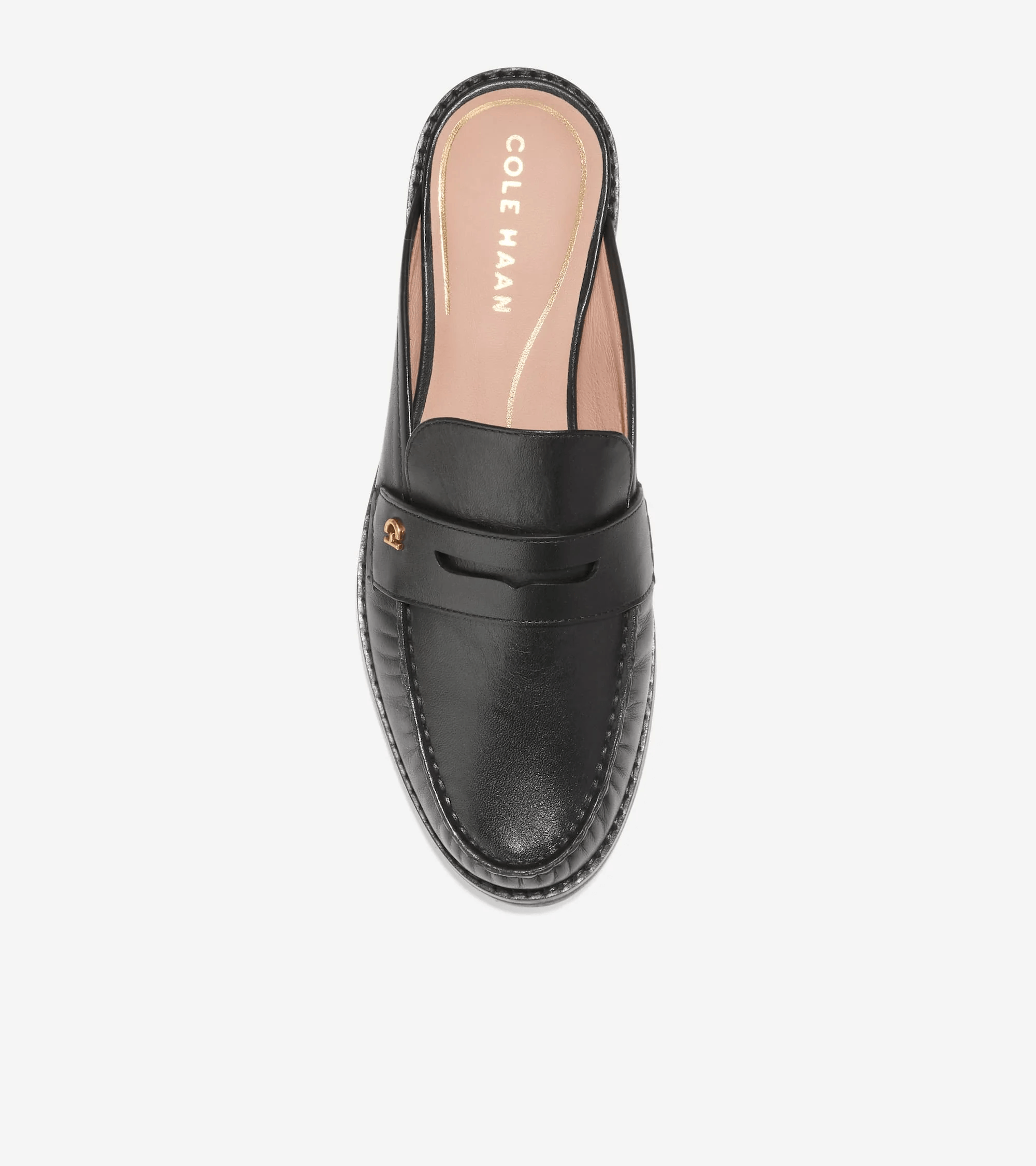 Lux Pinch Penny Mule Black Leather