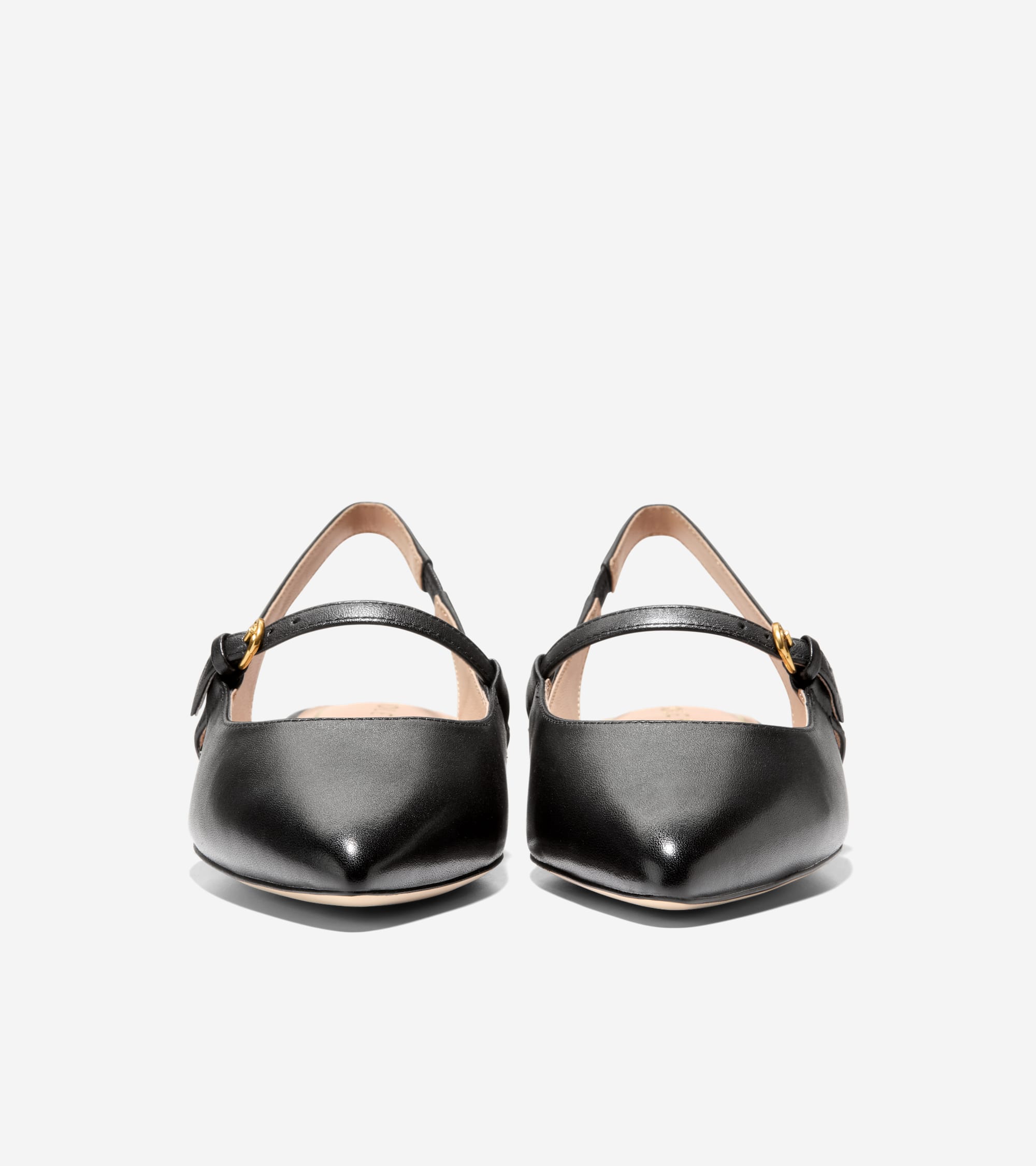 Anya Slingback Flat Black Leather