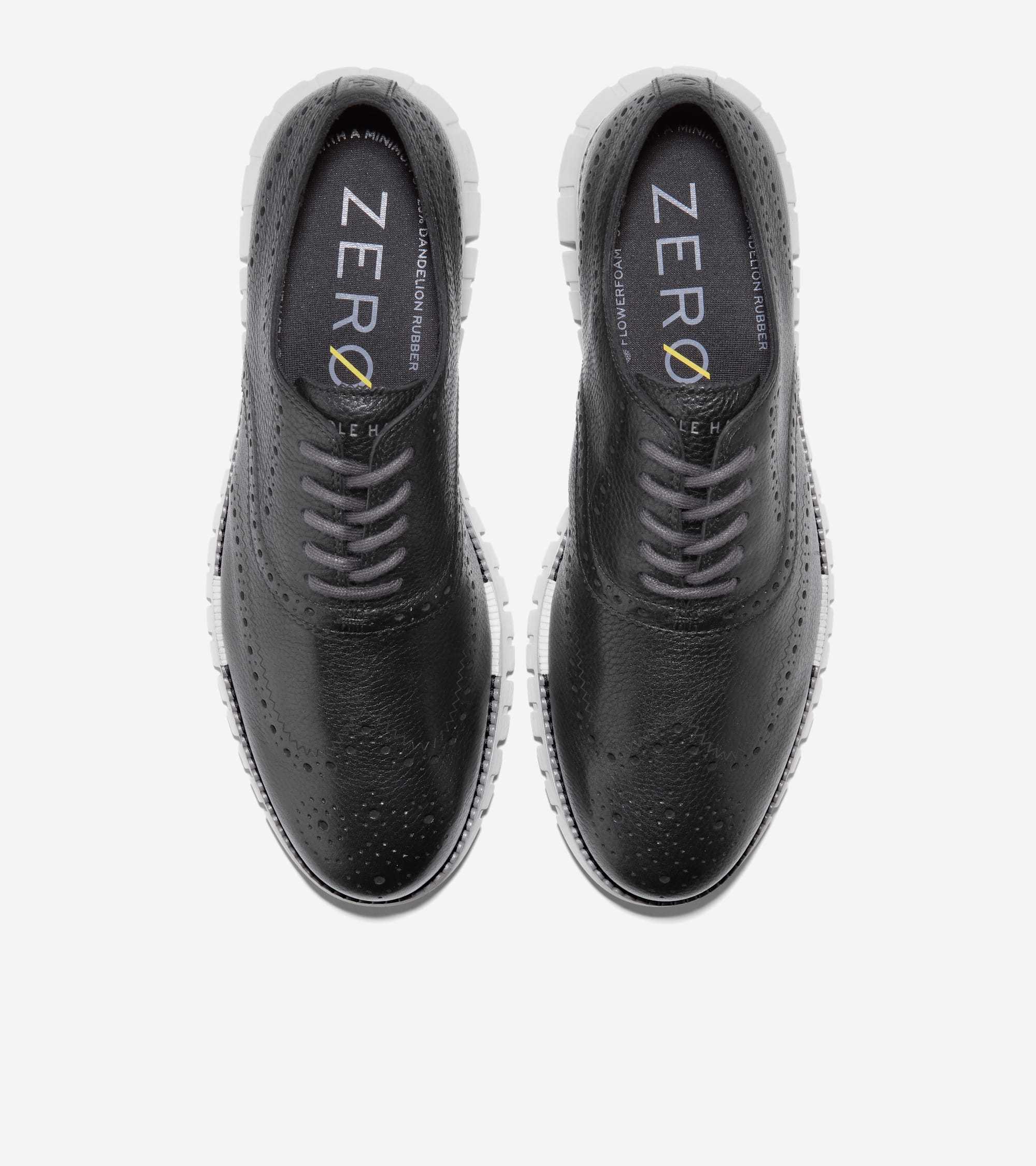 ZERØGRAND Remastered Wingtip Oxford Black Glacier Gray