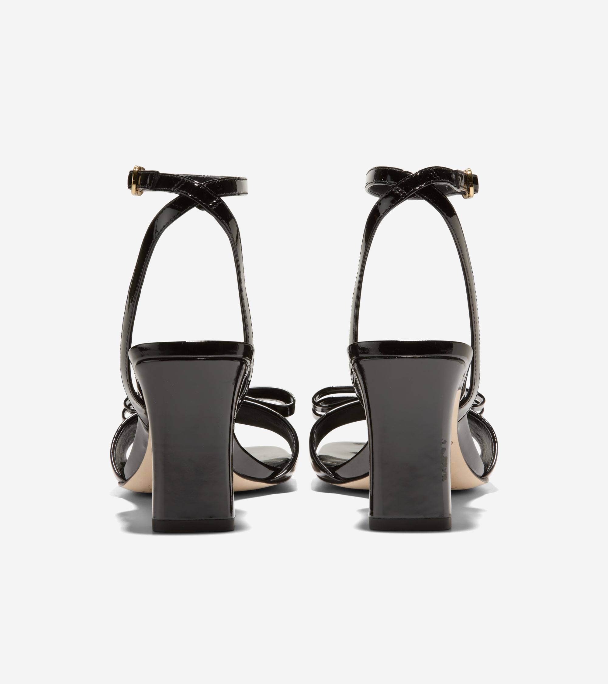 Noella Bow Sandal Black Patent